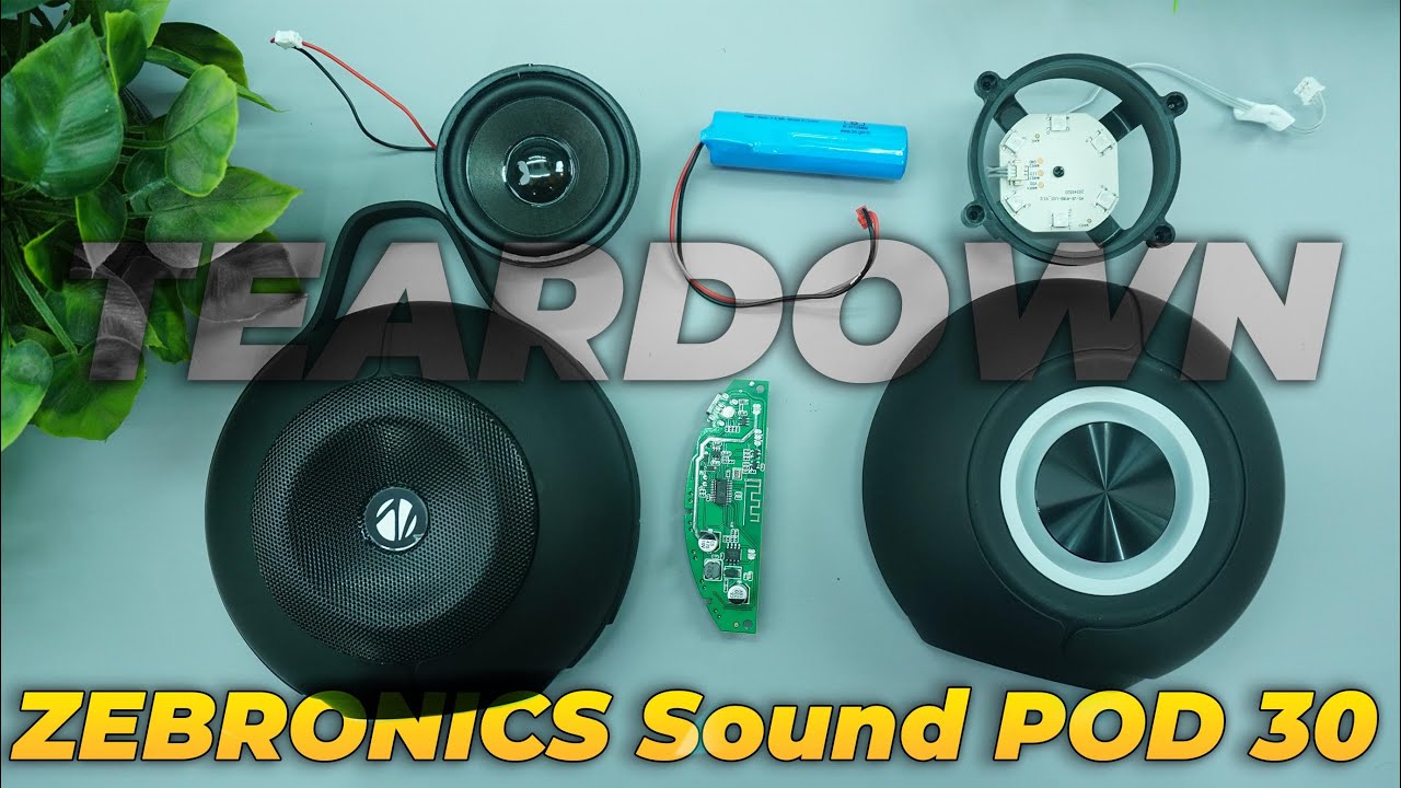 ZEBRONICS Sound POD 30 Tear Down | 12Watt Potable Speaker - YouTube