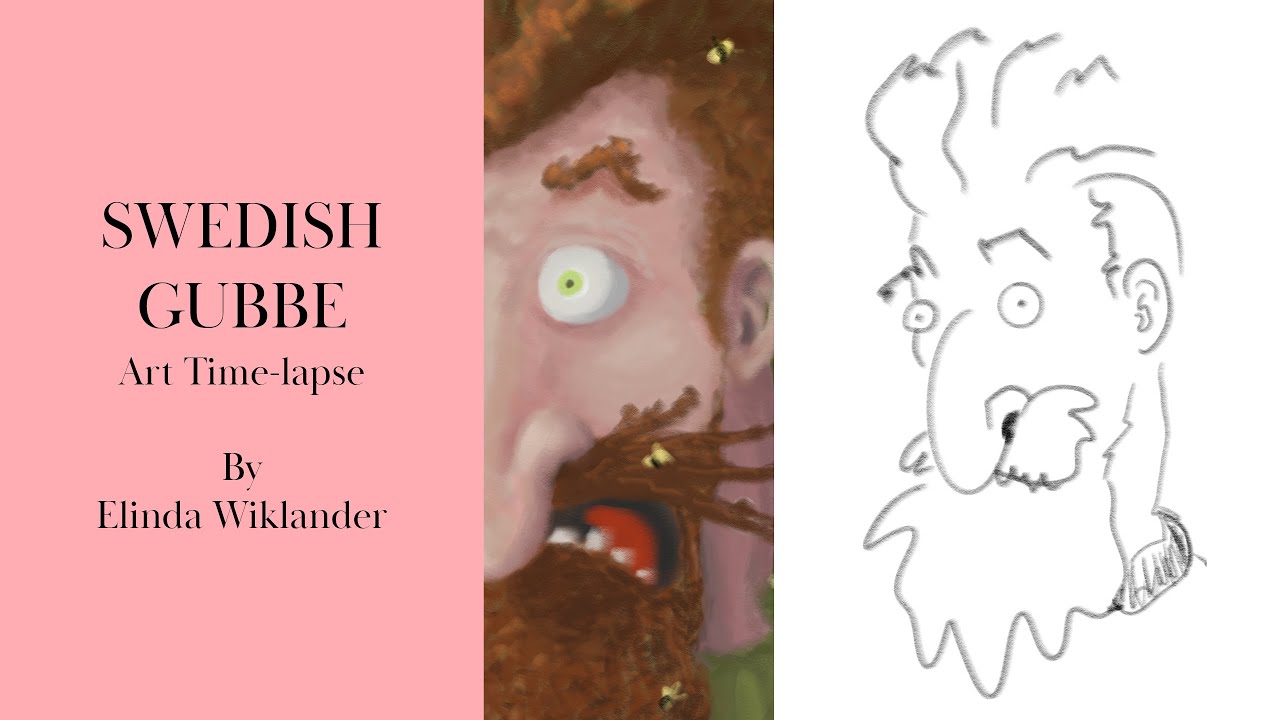 Character - SWEDISH GUBBE - Art Timelapse - YouTube