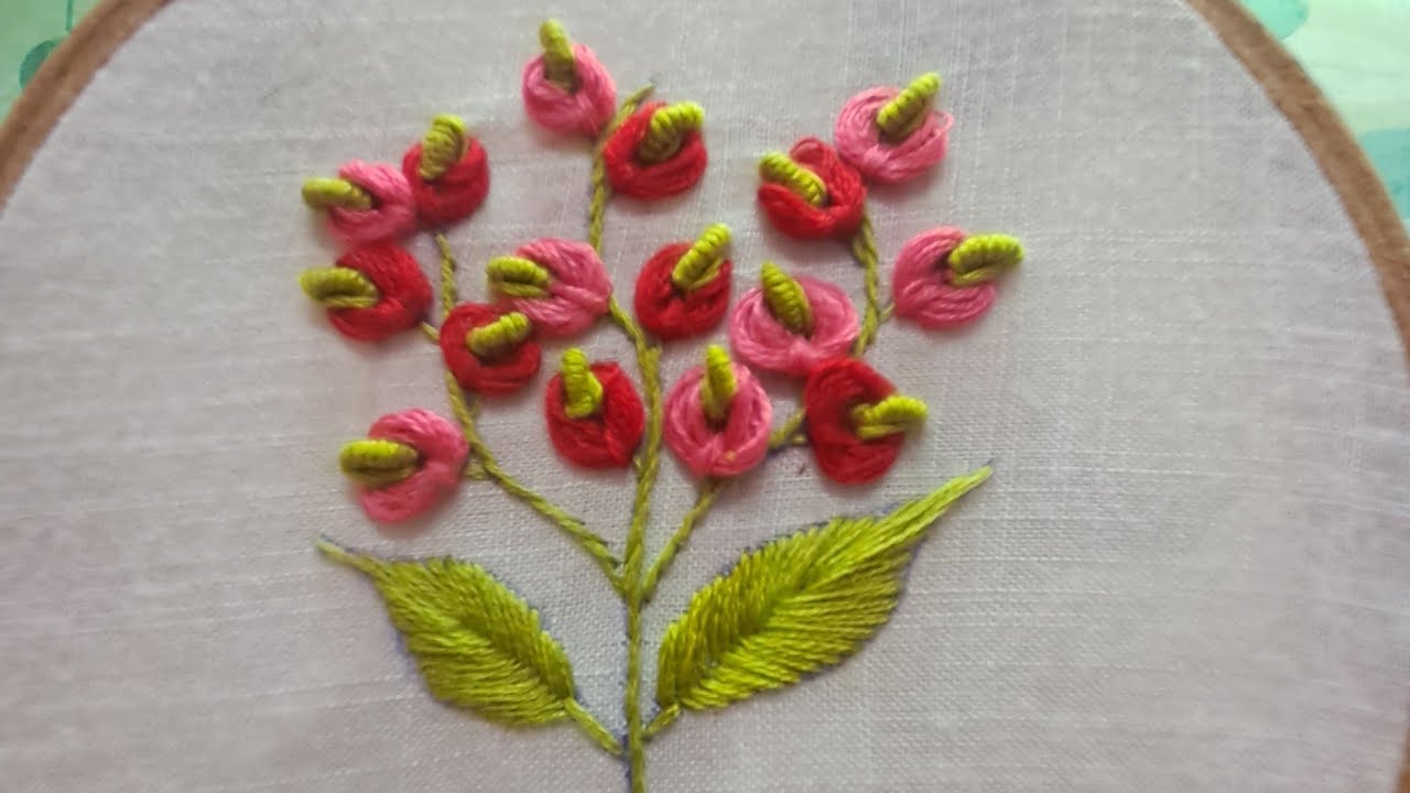 Embroider tutorial for absolute beginners/Kadhai design/Flower ...
