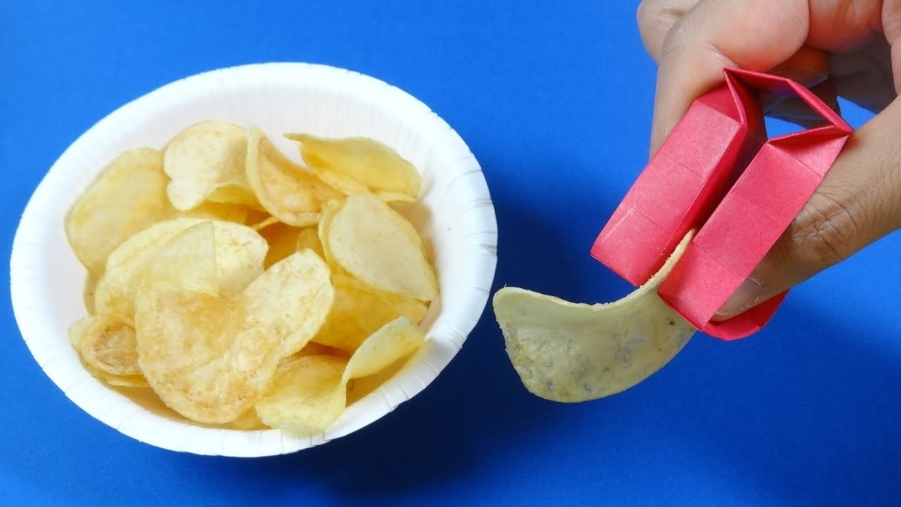 使える折り紙「ポテトチップストング (タイプA)」Handy Origami "Potato Chip Tongs (Type A ...