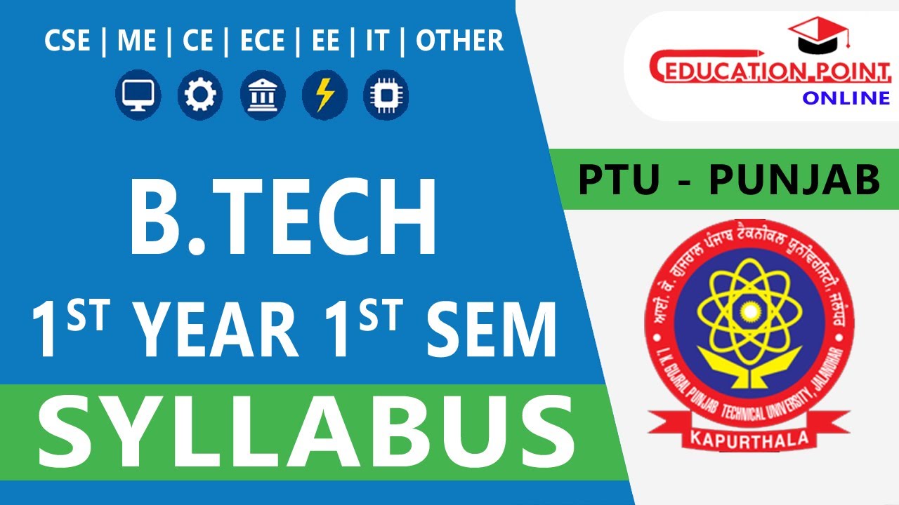PTU B.Tech 1st Year Full Syllabus 🔥 | All Branches | Complete Guide for ...
