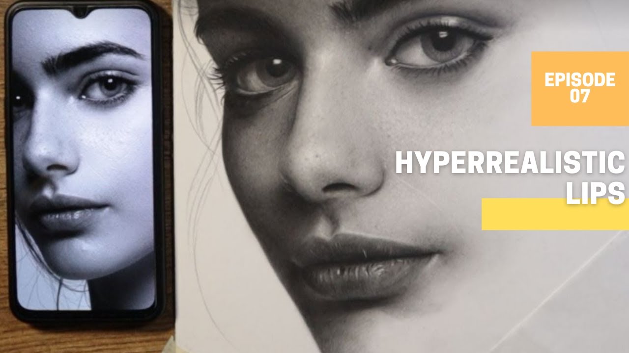 Hyper realistic lips drawing tutorial | Episode 07 - YouTube