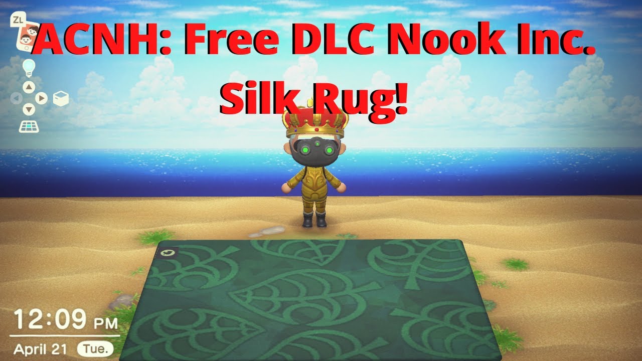 ACNH: How to Get Free Nook Inc. Silk Rug DLC - YouTube
