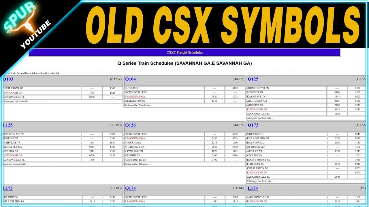 Wayback Machine Secrets: Authentic CSX Symbols for Run 8 Train Sim ...