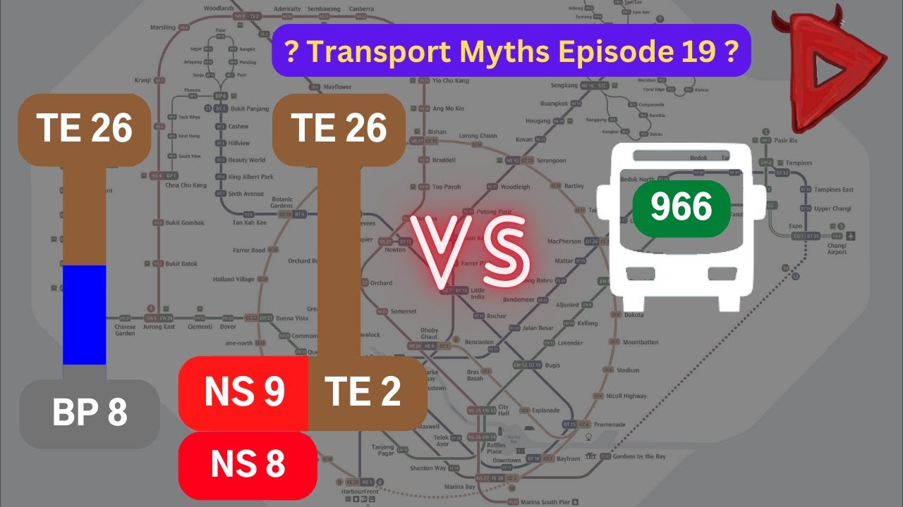 Transport Myths Episode 19 | Bus 966 vs. Train | Marine Parade to ...