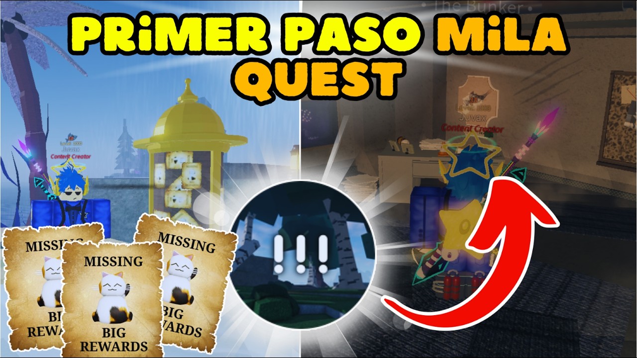 Como COMPLETAR el PRIMER PASO de la MILA QUEST + MEDALLA SECRETA 🎣🐱 ...