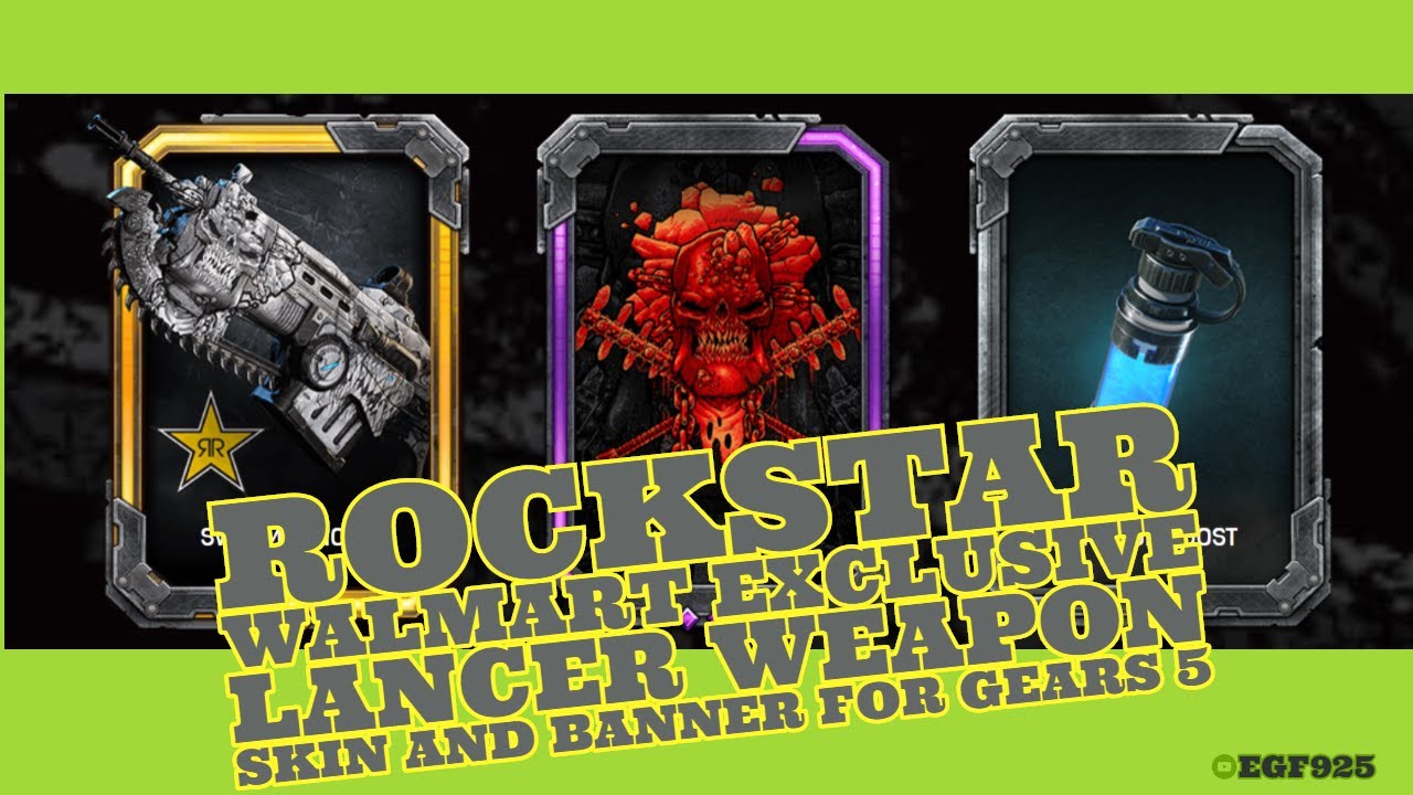 EXCLUSIVE Gears 5 Rockstar WALMART Skin and Banner - YouTube