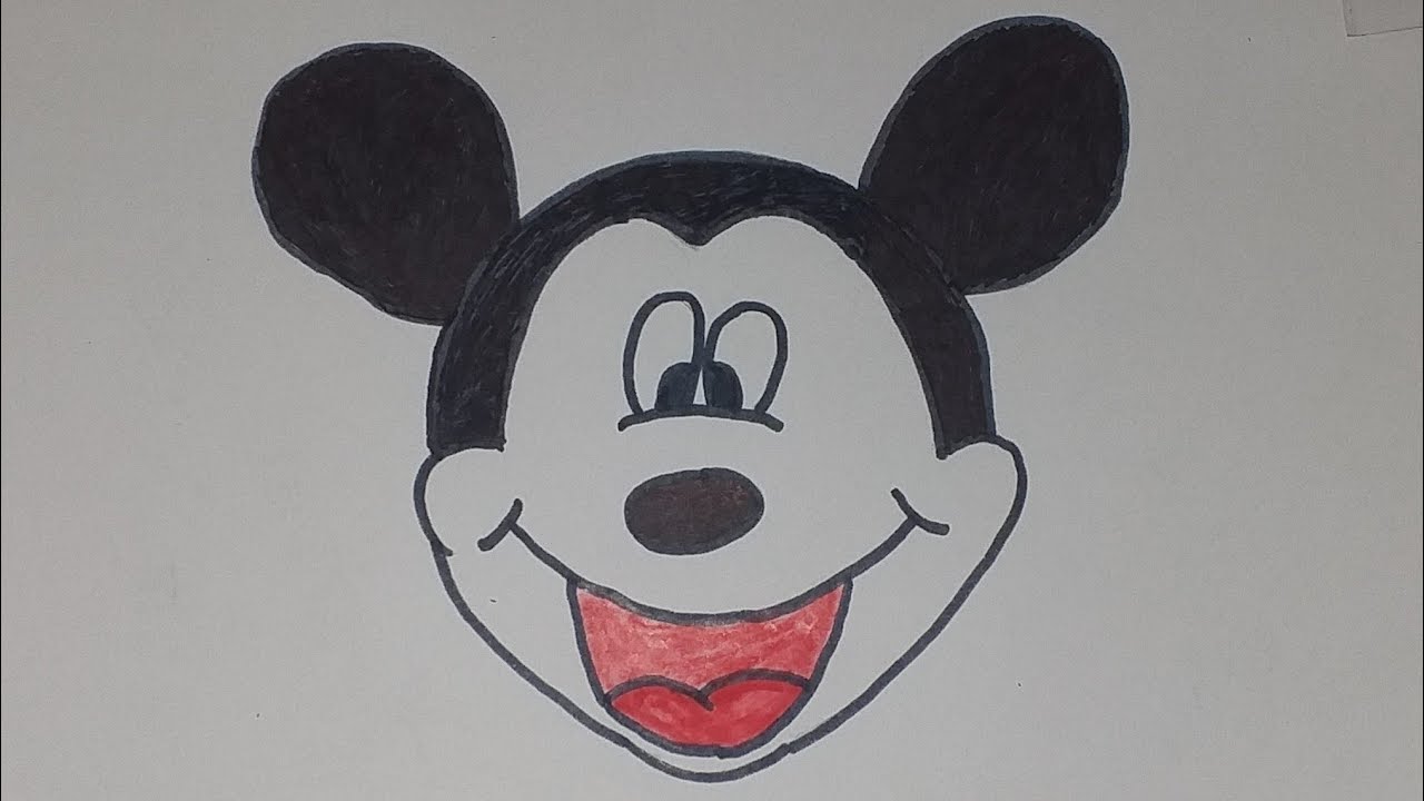 How to draw a mecky mouse face😍😍 // mecky mouse Drawing // # ...