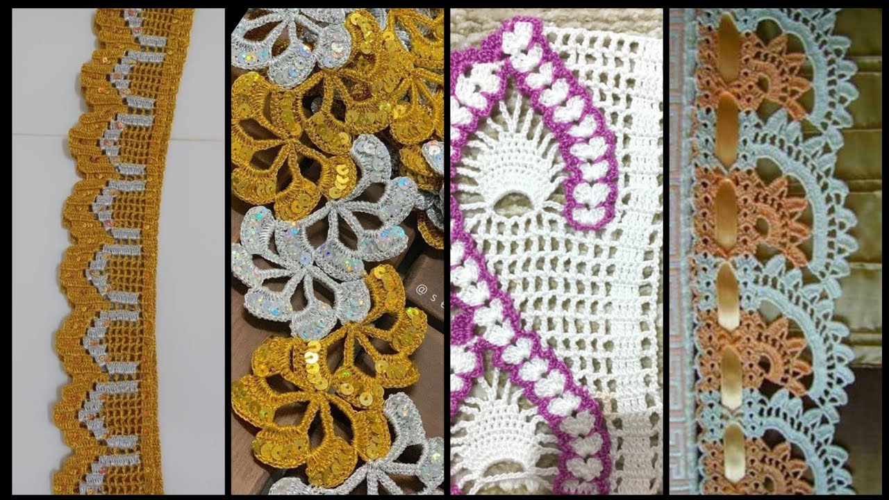 Easy / handmade/crochet beautiful trending laces design ideas - YouTube