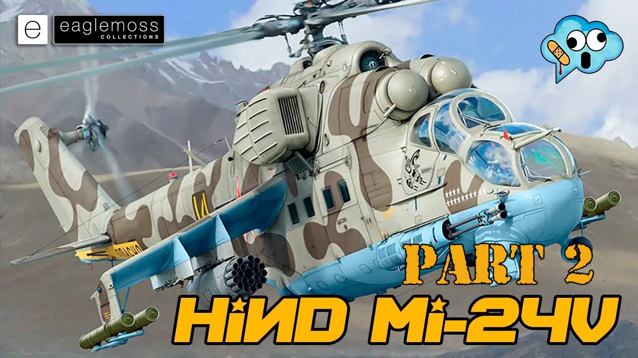 1/24 Eaglemoss Russia Mil MI-24 Hind attack helicopter build part 2 ...