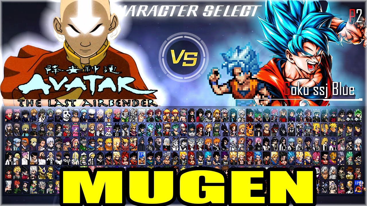 Aang Avatar Vs ANIME VERSE in MUGEN JUMP FORCE - YouTube