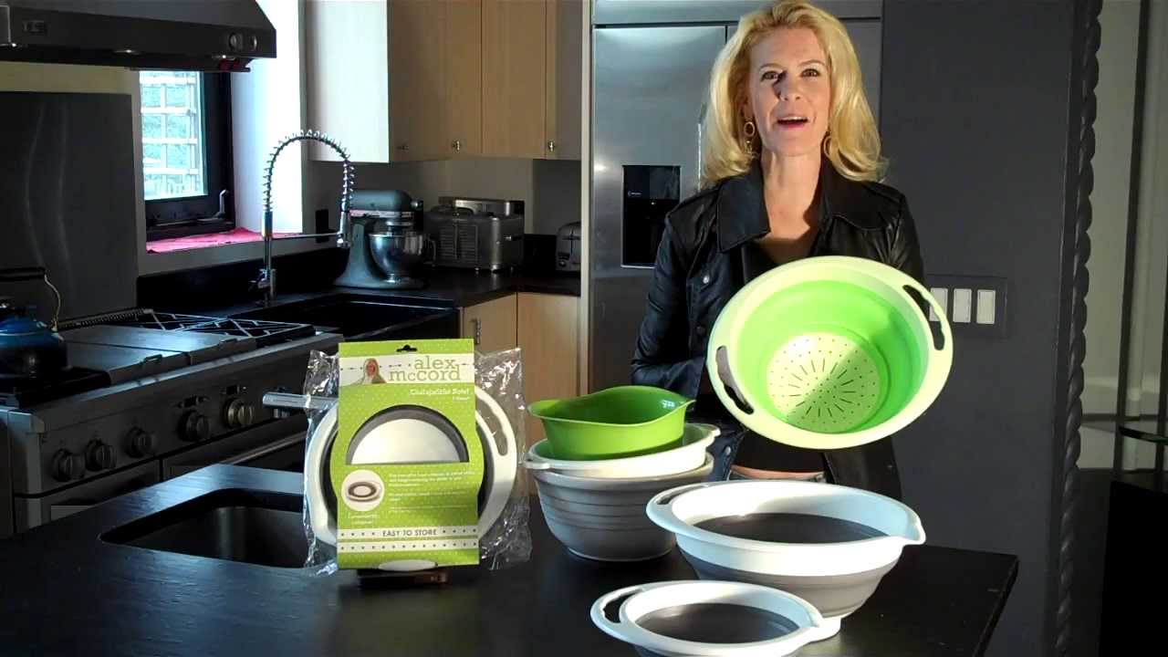 Alex McCord's Collapsible Bowls and Colanders - YouTube
