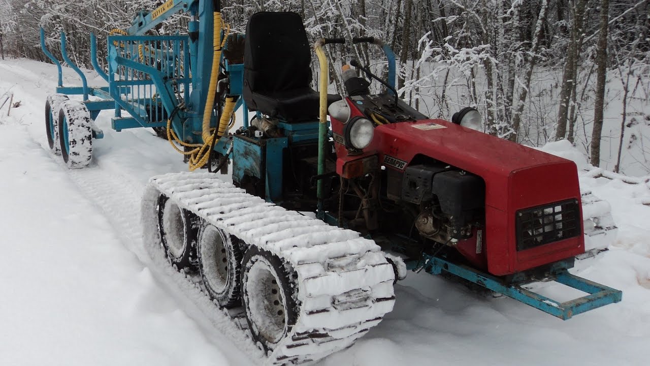 Заготовка дров. Продолжение. Мини форвардер # EXPVIK 4.00 # в помощь ...