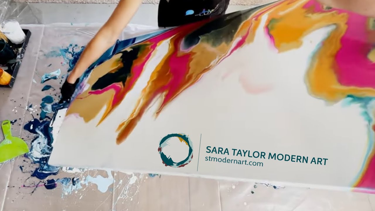 FINALLY Nailed It! Large Colorful Pearl Abstract Art | "Reya" - YouTube