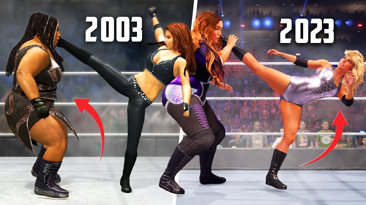 Trish - Chick Kick and Stratusfaction Evolution in WWE Games - YouTube