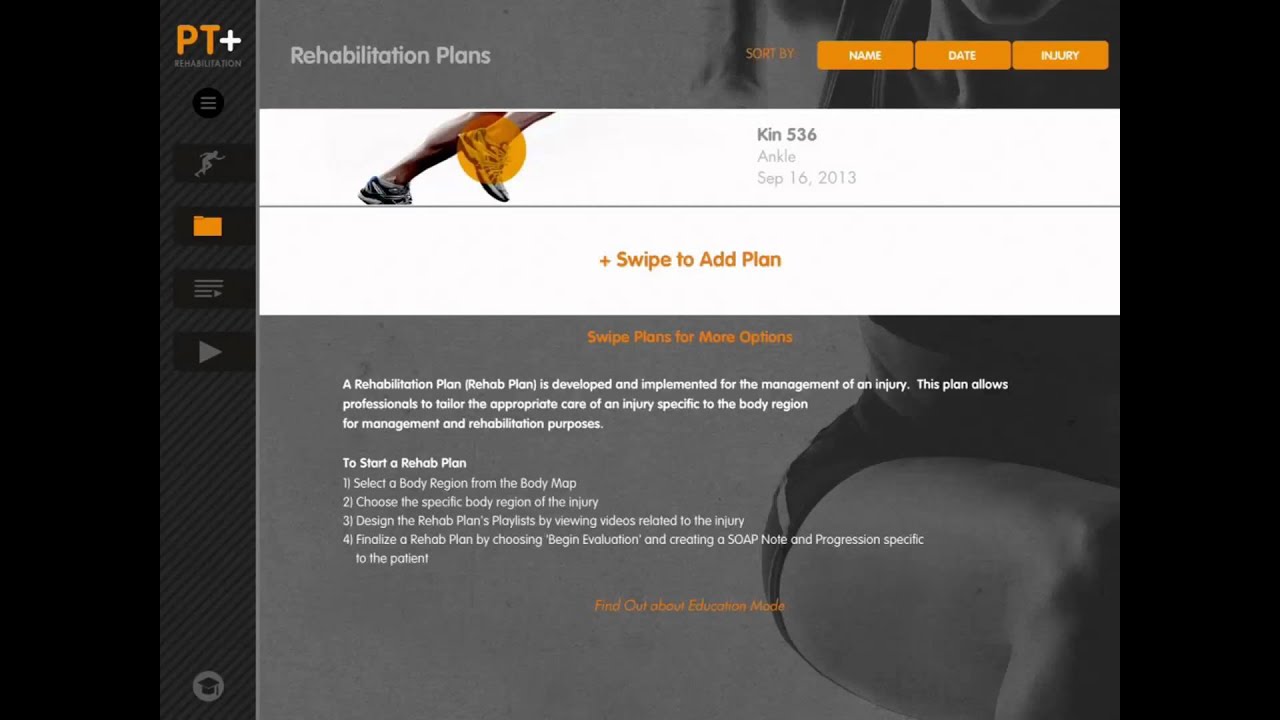 Sending Mock Patient Info in Physical Therapist Plus--Walk Through ...