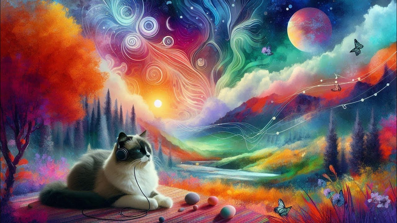 Comfort Cat Hangdrum Background Soundtrack: Relaxing Ambient Music for ...