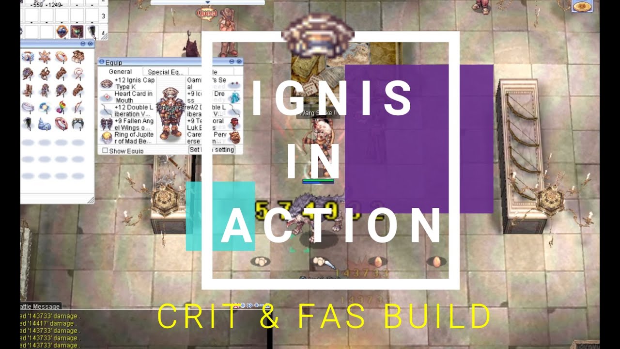 iRO: Ignis Cap in Action - Crit Auto Attack & FAS (Focused Arrow Strike ...