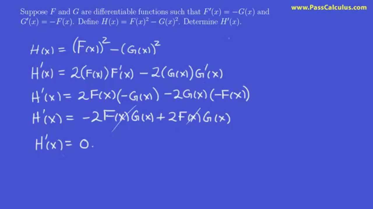 Calculus Chain Rule Extra Problem 1 Youtube