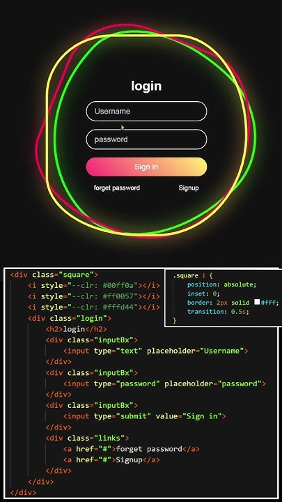 How To Make Animated Login Form Html And Css Login Page Codebrowser Shorts Animated Page