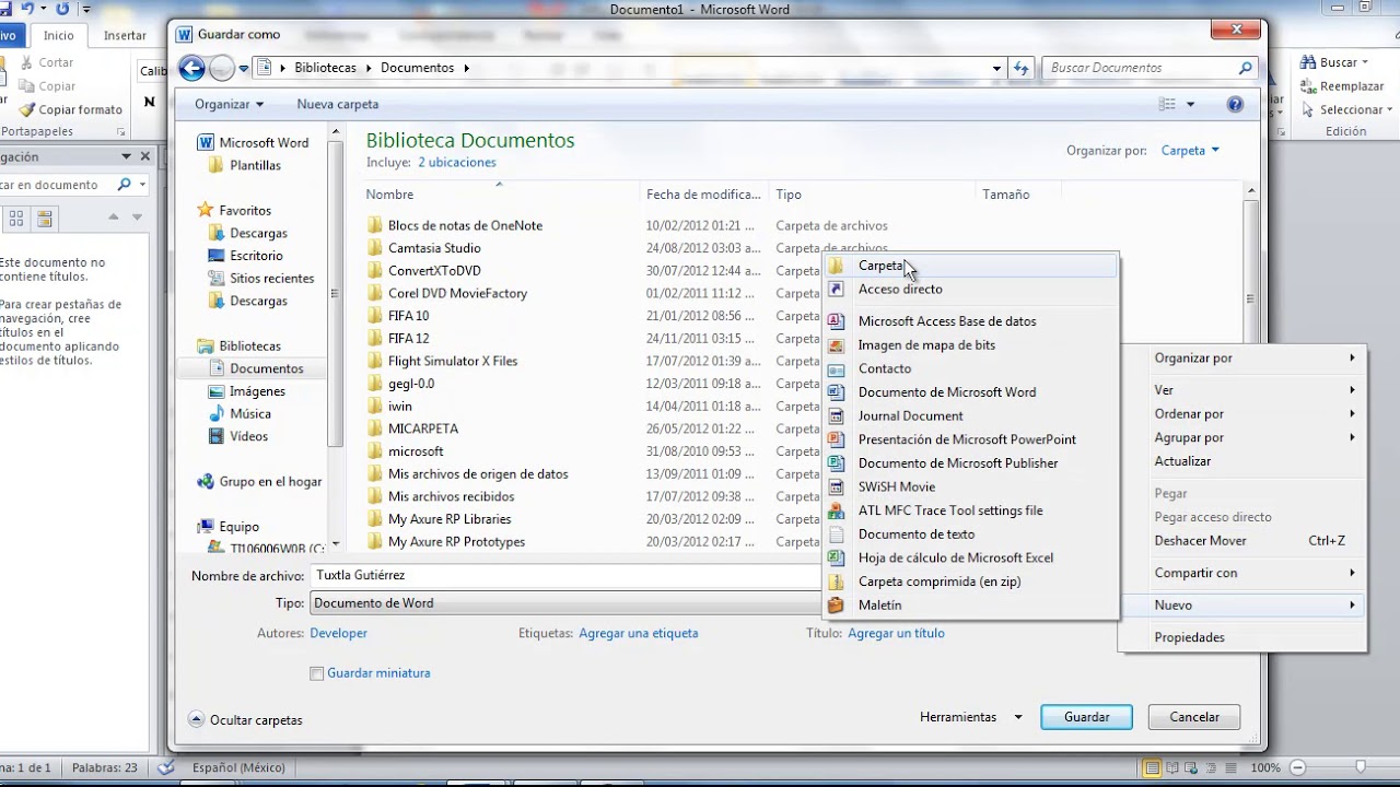 WORD Guardar, cerrar y abrir un documento - YouTube