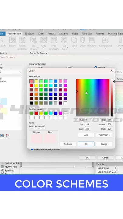 How To Add Color Scheme in Revit Architecture. #shorts #revit # ...