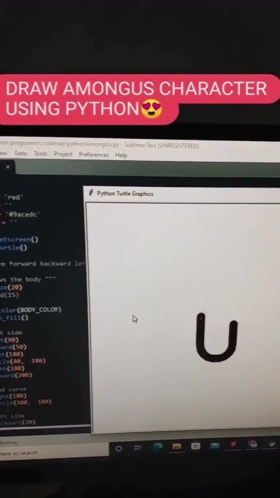Draw Amongus Character Using Python Codingtime Python Viralshorts Pythonprogramming Youtube 