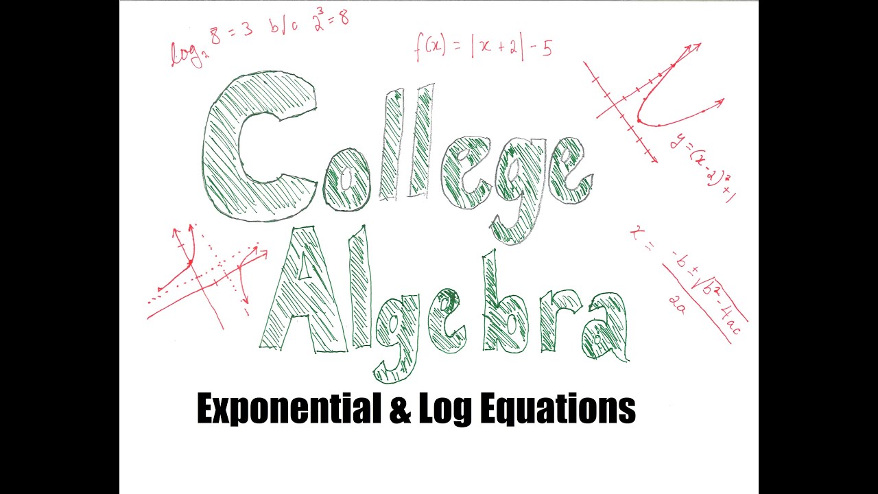 Exponential And Log Equations Youtube 0959