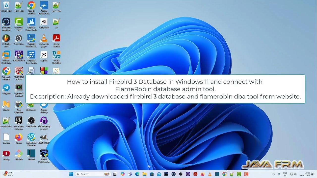 How to install Firebird 3 Database in Windows 11 and connect with FlameRobin database admin tool ...