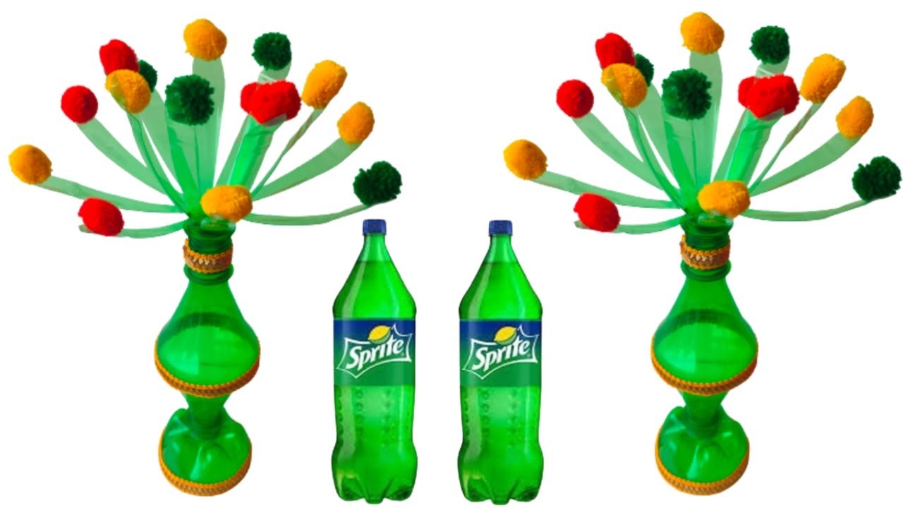 Plastic bottle Vase Craft/ DIY Easy Tree from Waste bottle/Sprite ki ...