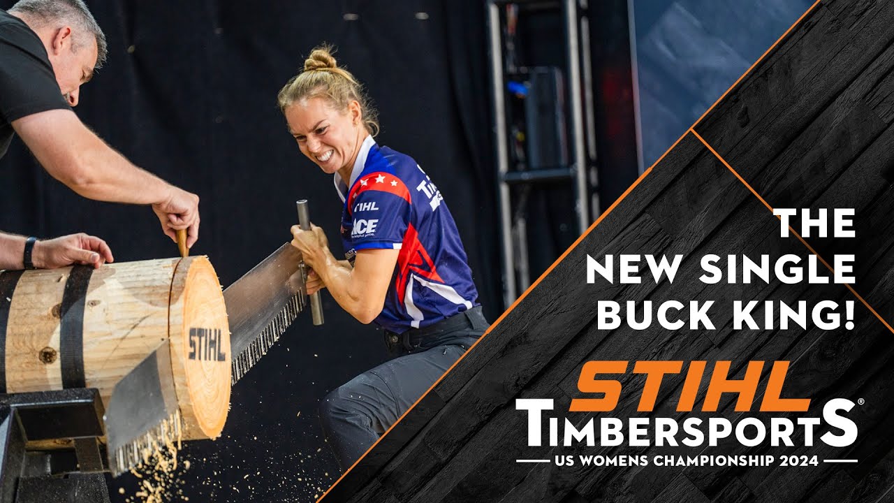 Martha King’s World Record in Single Buck | Lumberjill Power - YouTube