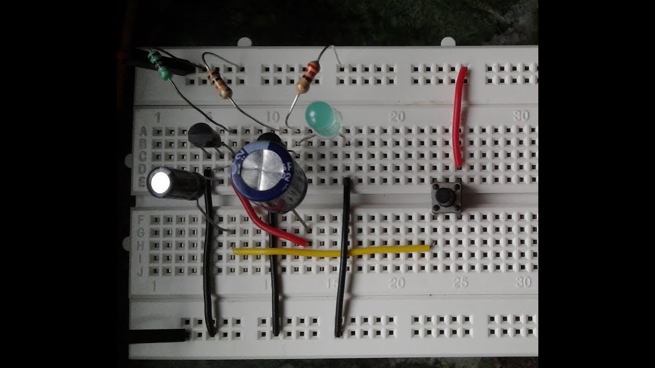 making a simplest Monostable multivibrator circuit - YouTube