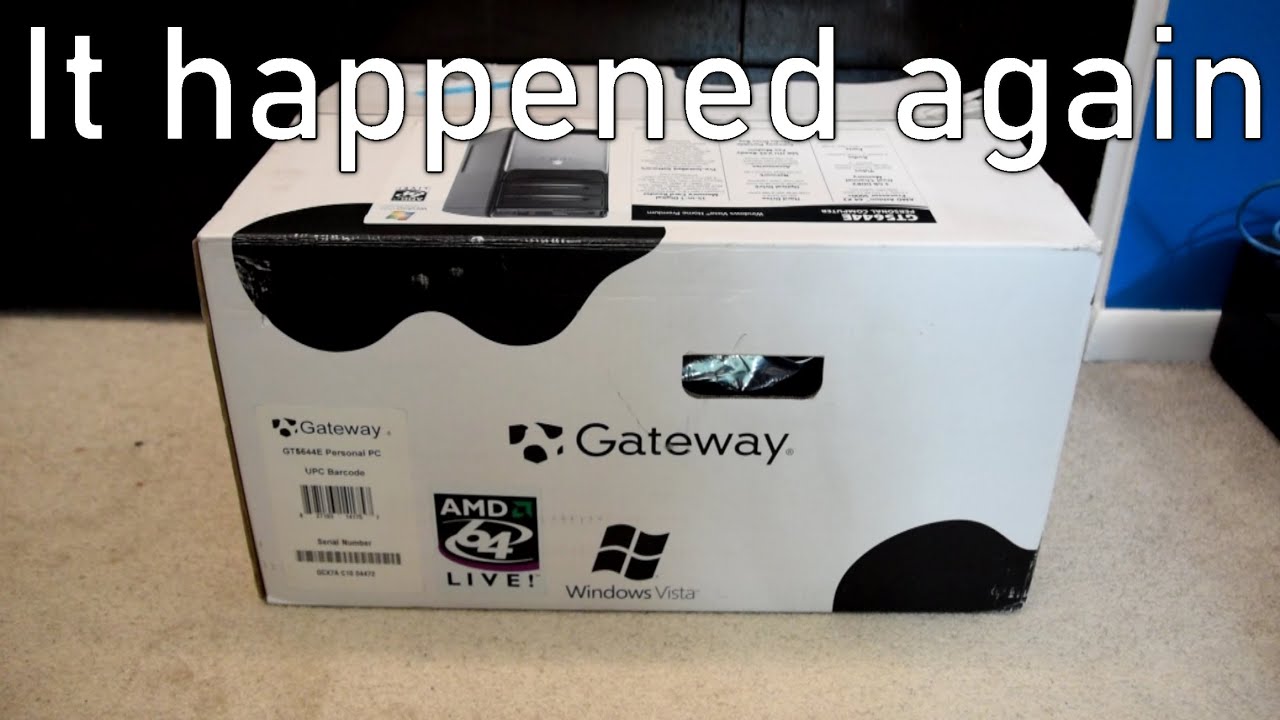 Unboxing a BRAND NEW Windows Vista Gateway PC - YouTube