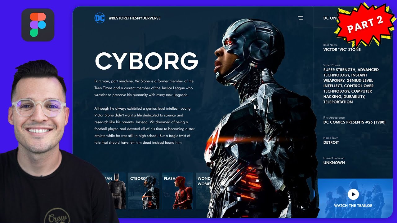 DC Comics Website Design Part 2 | #RestoreTheSnyderVerse - YouTube