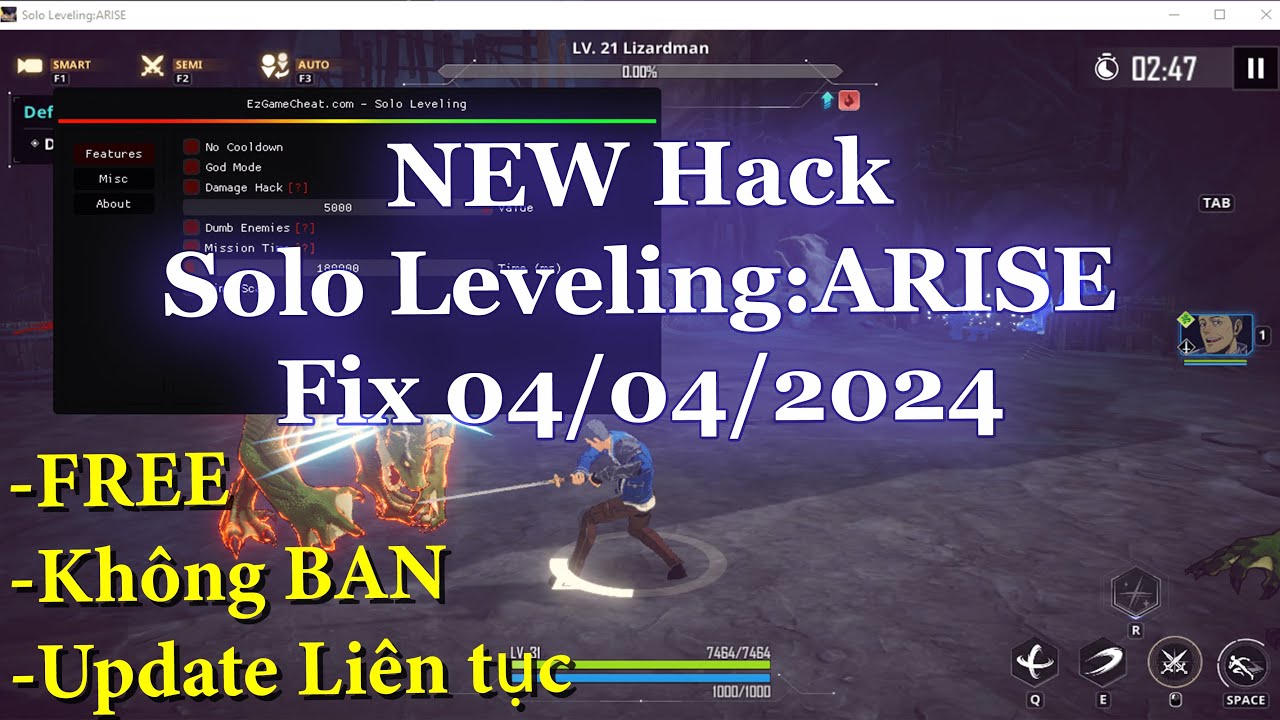 [FIX 06/06] Hack Solo Leveling:ARISE PC - Hack Speed, Hack Dame, God Mode,... - YouTube