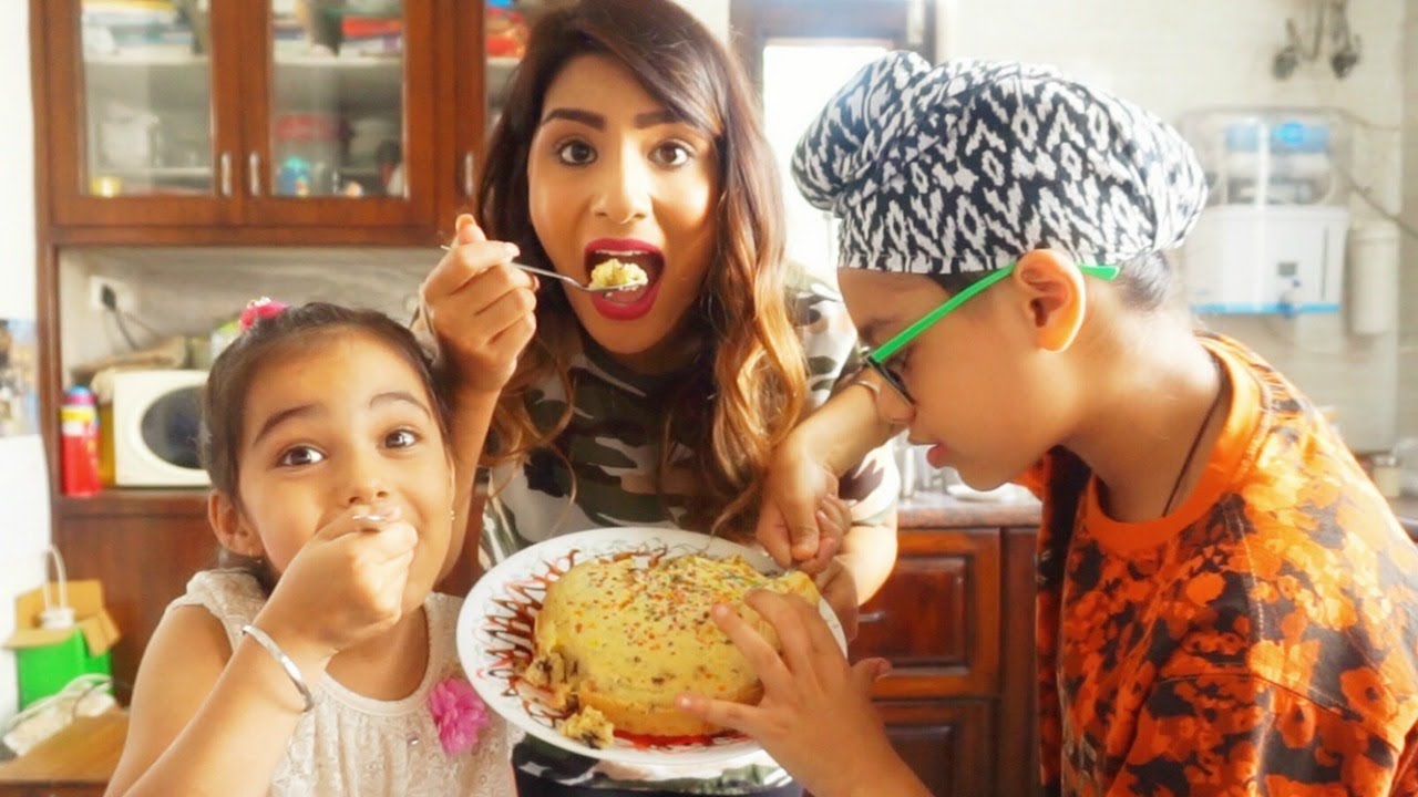 BAKING WITH KIDS! EPIC PUMPKIN CHOCOLATE CAKE! - YouTube