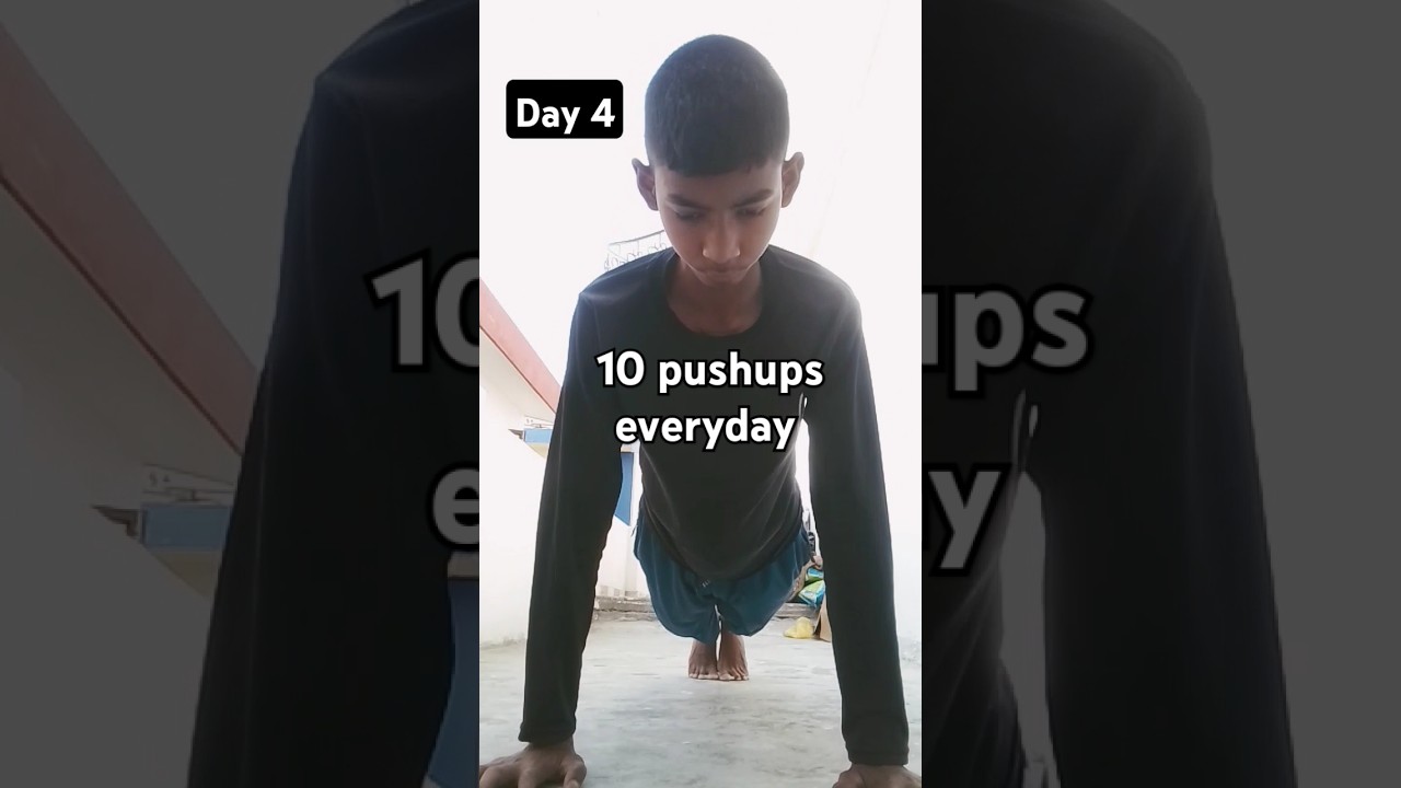 Day 04/100 of doing 10 pushups everyday | #calisthenics #challenge #fitness #pushups #pullups ...
