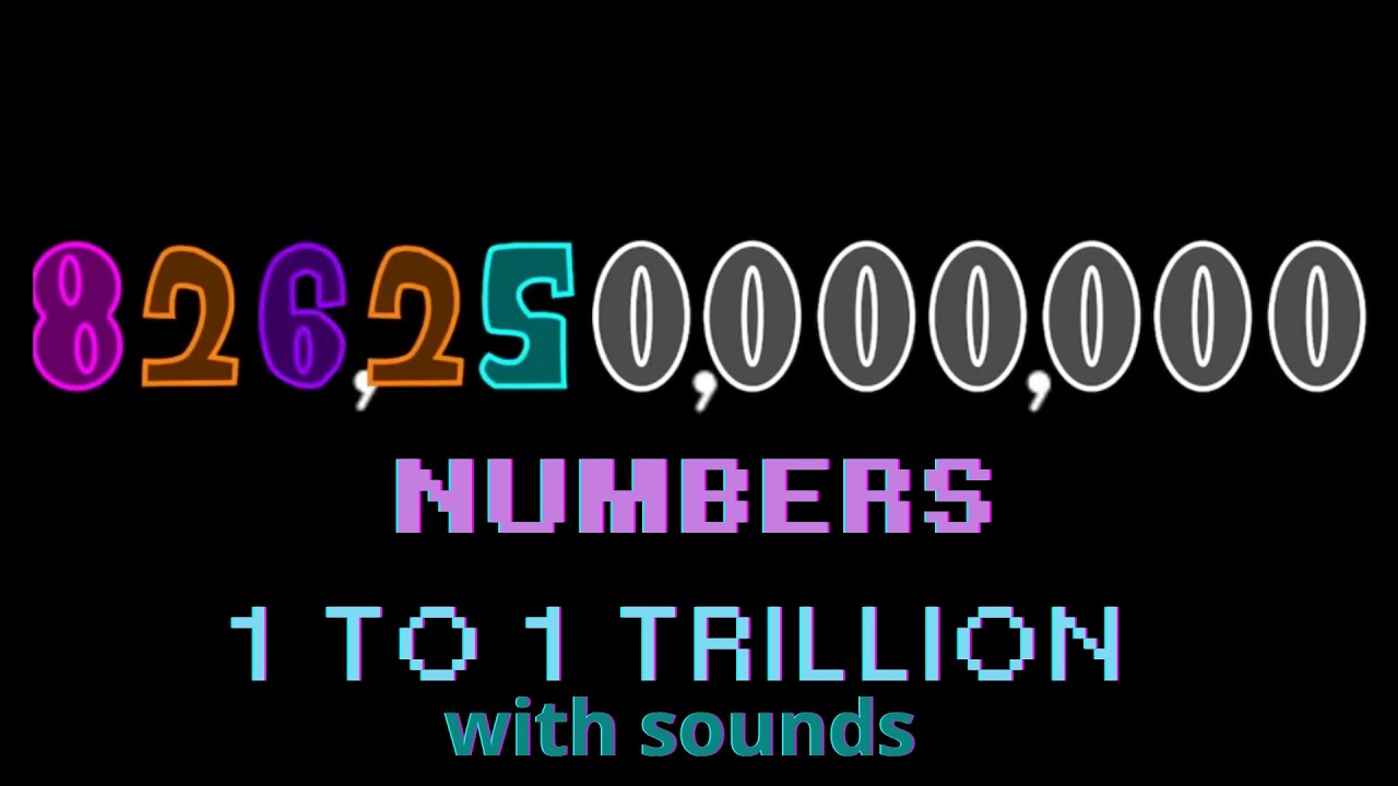 Numbers 1 to 1 Trillion with sounds #numbers #counting #numbersystem # ...