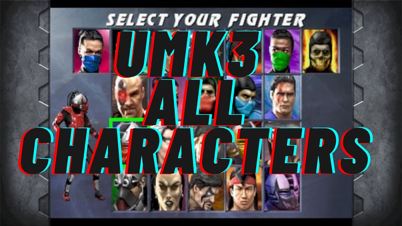 Ultimate Mortal Kombat 3 (almost) All Character Run - YouTube