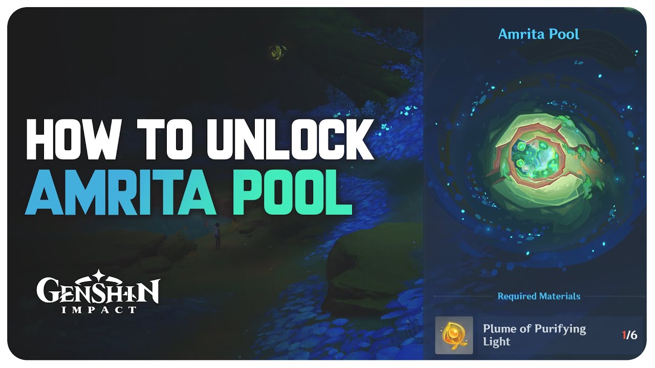 How to Unlock Amrita Pool and Offer Plume Of Purifying Light | Genshin Impact 3.6 - YouTube