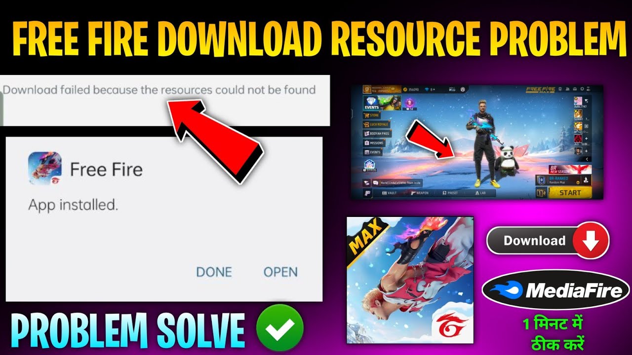 😭 Free Fire resources problem | Ff Download Failed Because You May Not ...