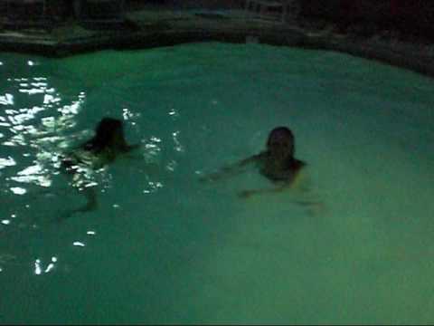night time swim - YouTube