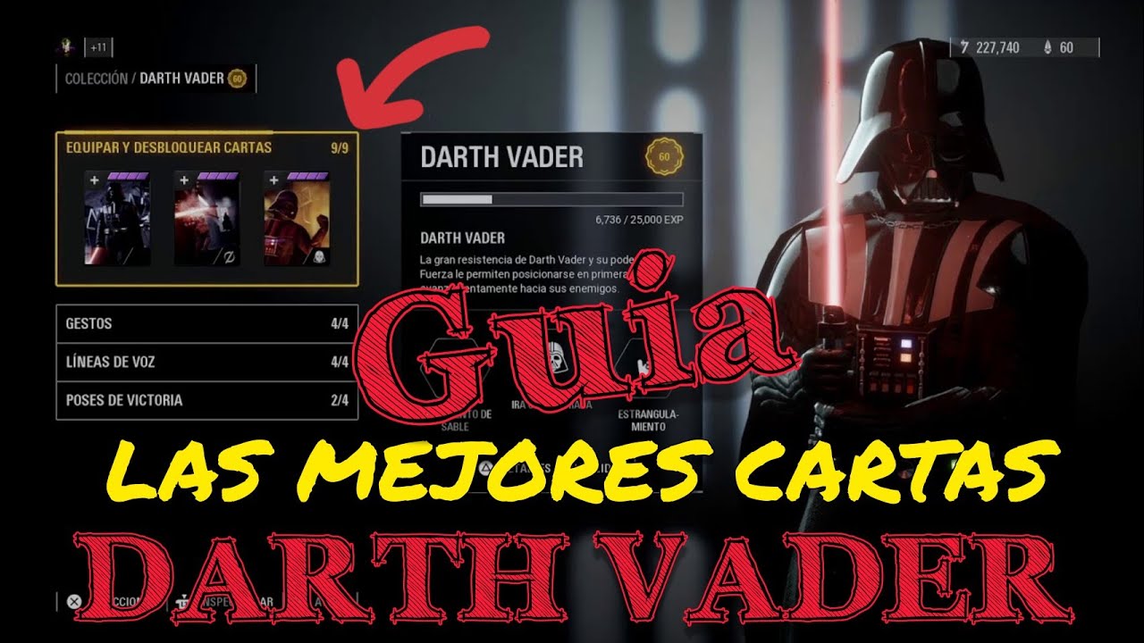 Battlefront 2 GUIA y explicacion de cartas Darth Vader - YouTube