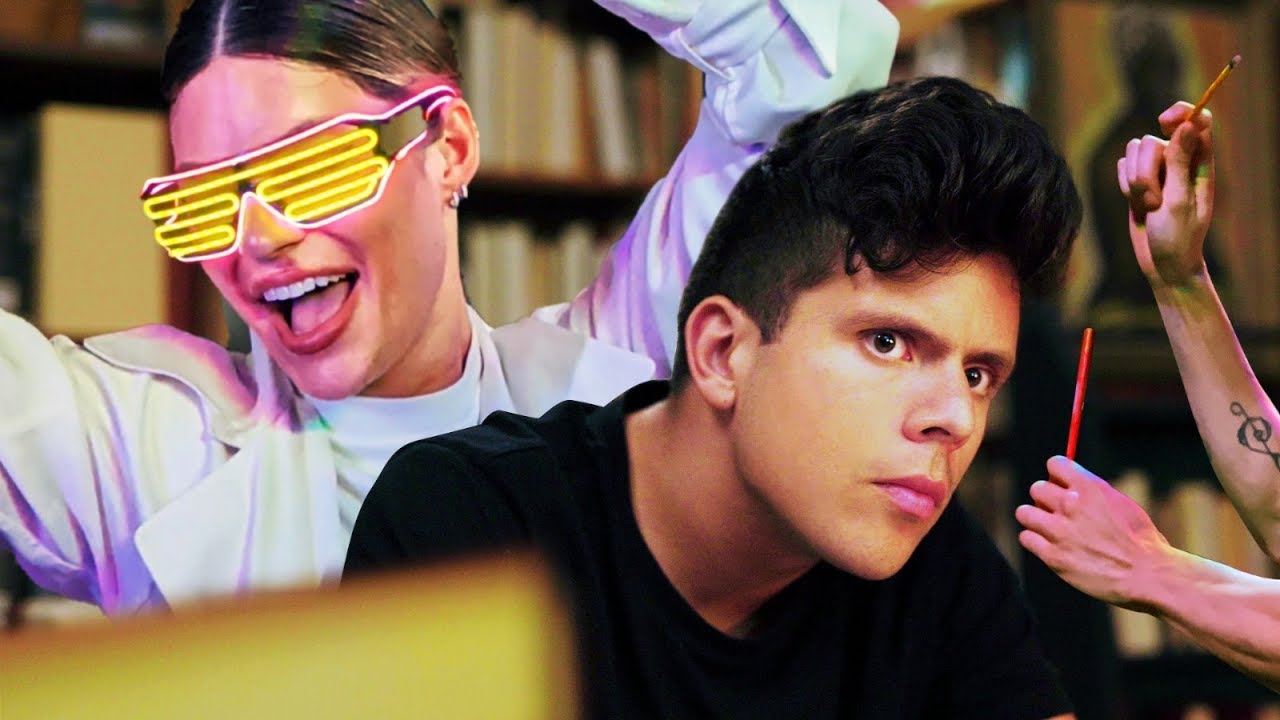 Crazy Library Party | Rudy Mancuso & Hannah Stocking - YouTube