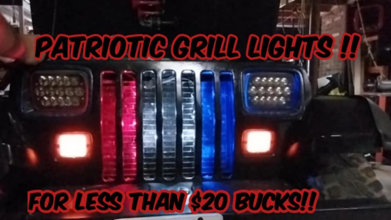 Patriotic grill lights on the cheap!! - YouTube