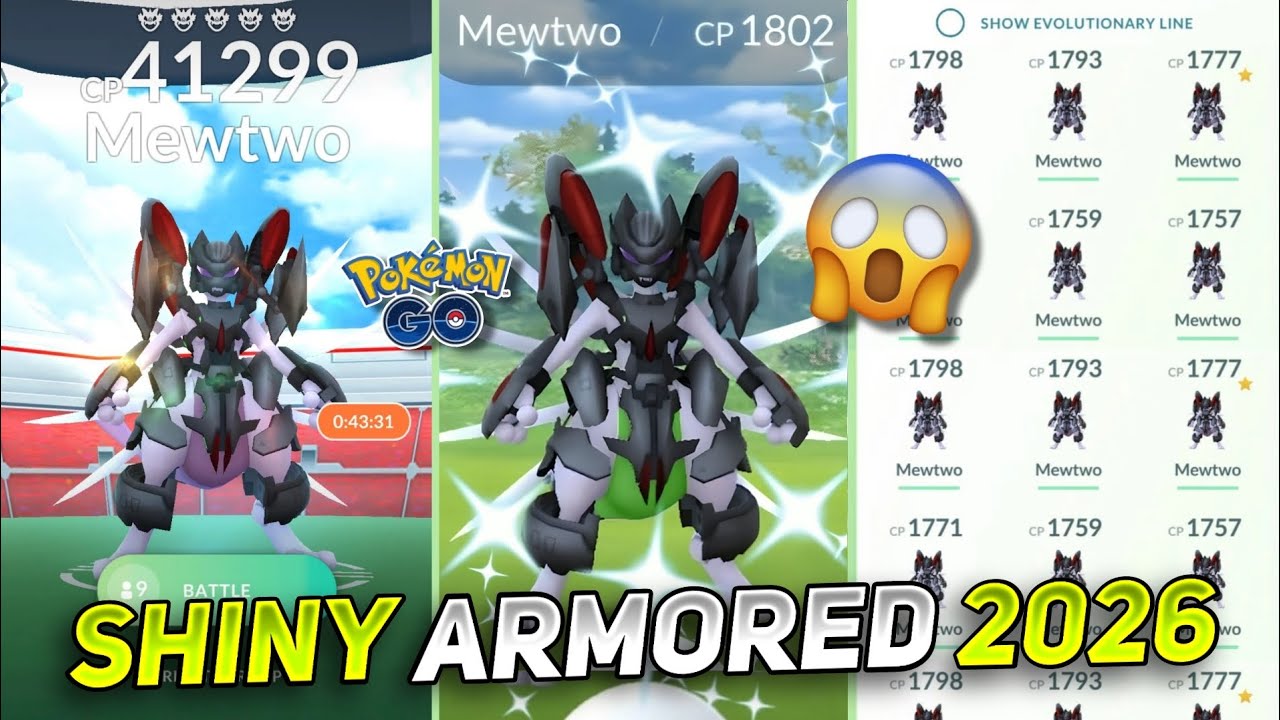 😯 Shiny Armored Mewtwo Confirmed in Pokemon Go 2026 | Armored Mewtwo ...