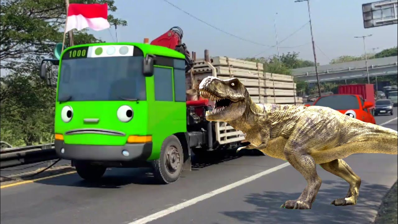 Disini Ada Truk Besar, Bus Tayo ,Bus Basuri Bus Telolet Bertemu ...