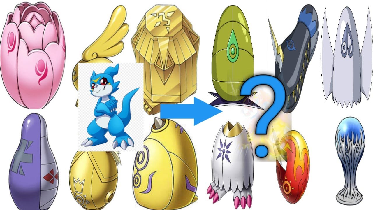 All Veemon Digi Egg (Armor) Digivolution Line - YouTube