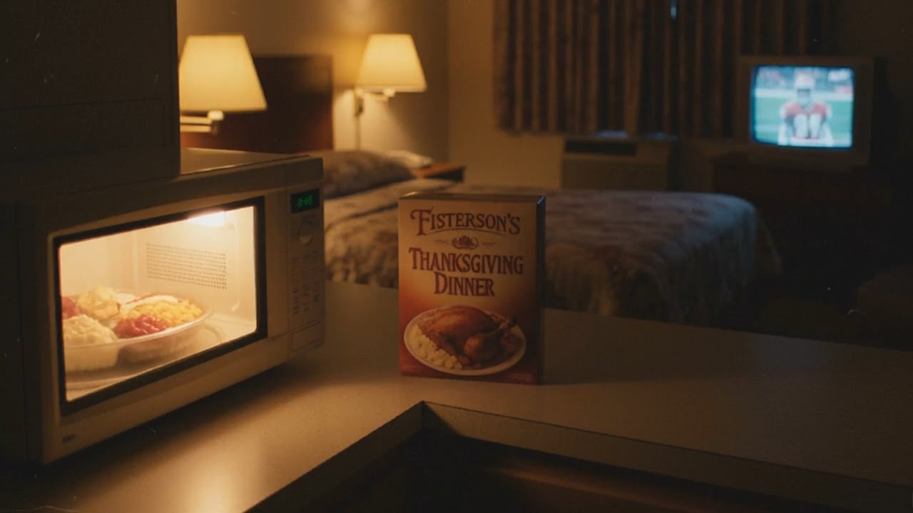Thanksgiving in a Motel Room • 1 Hour Microwave Ambience & Retro TV ...