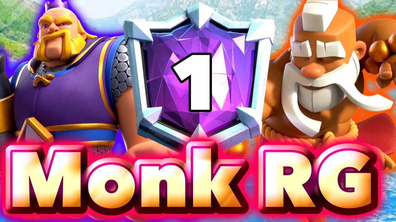 Go Top1 with Monk Royale Giant deck💪-Clash Royale - YouTube